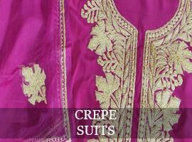 Buy Latest Crepe Suits Online at Best Price | Luxurionworld