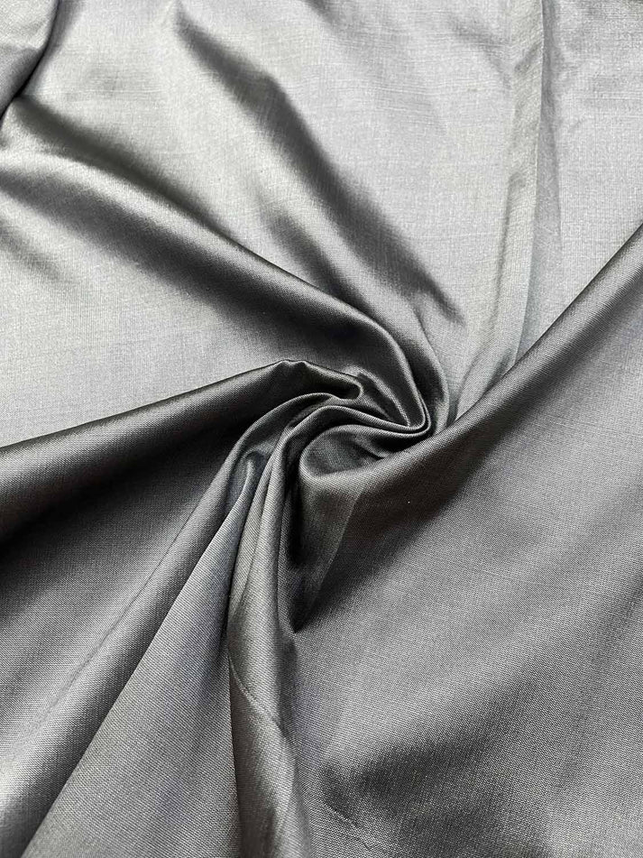 Shop the Elegant Grey Plain Silk Fabric (1 Mtr) for Versatile Creations