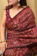 Stunning Maroon Madhubani Saree - 20% Off!