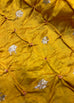 Yellow Banarasi Bandhani Silk Fabric - 2.5 Mtr