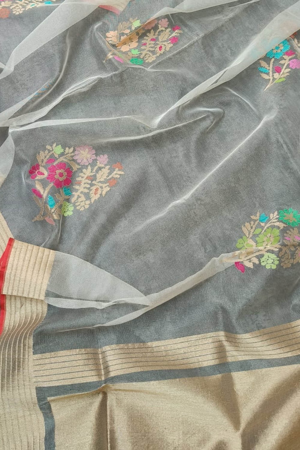 Pastel Banarasi Handloom Tissue Silk Saree PS1B1KA124032603