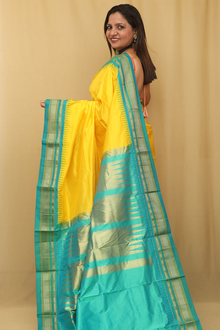 Ilkal Saree Online — Handwoven Temple Silk from Karnataka | Luxurion World