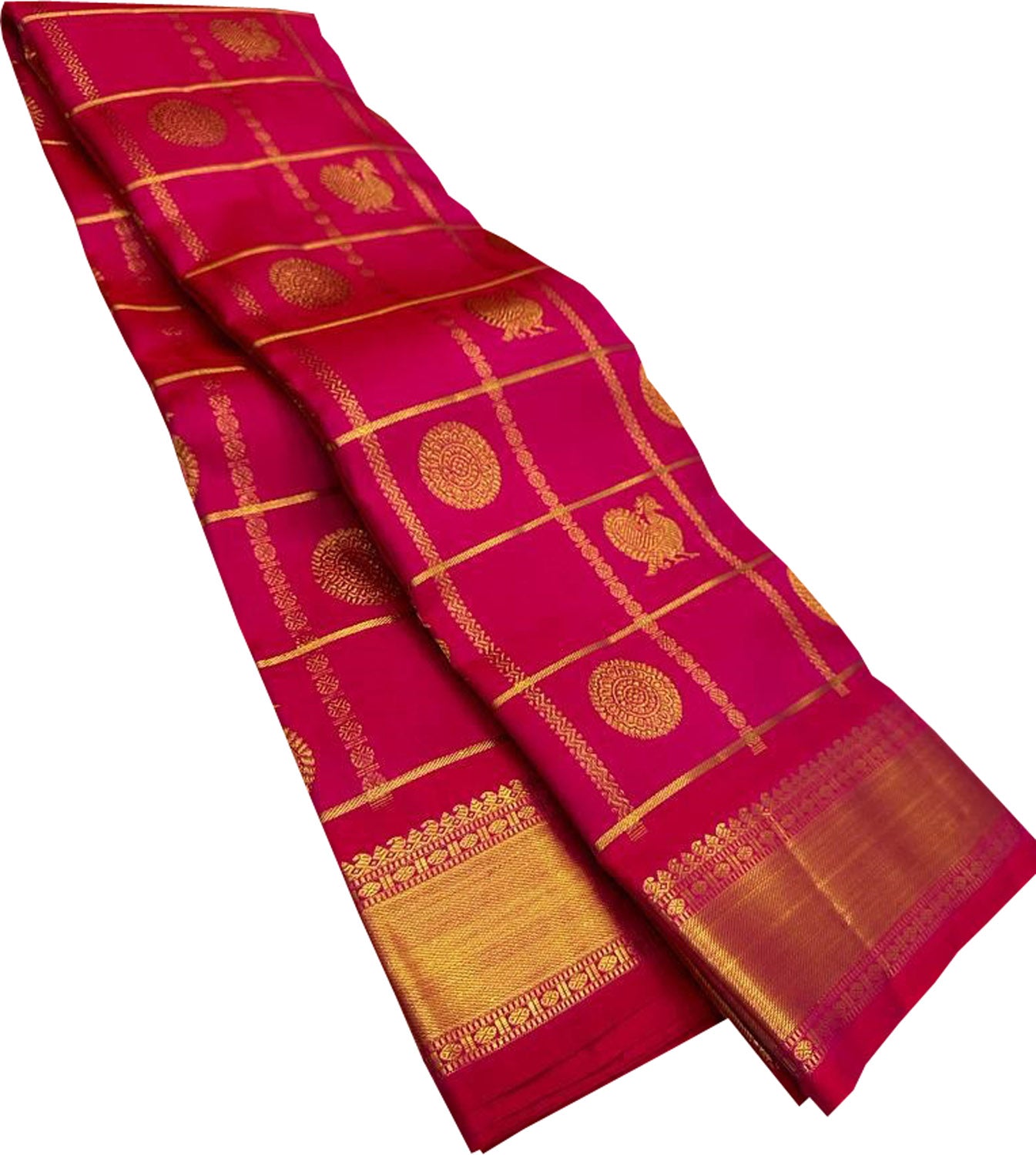Shop the Pink Kanjeevaram Handloom Pure Silk Saree