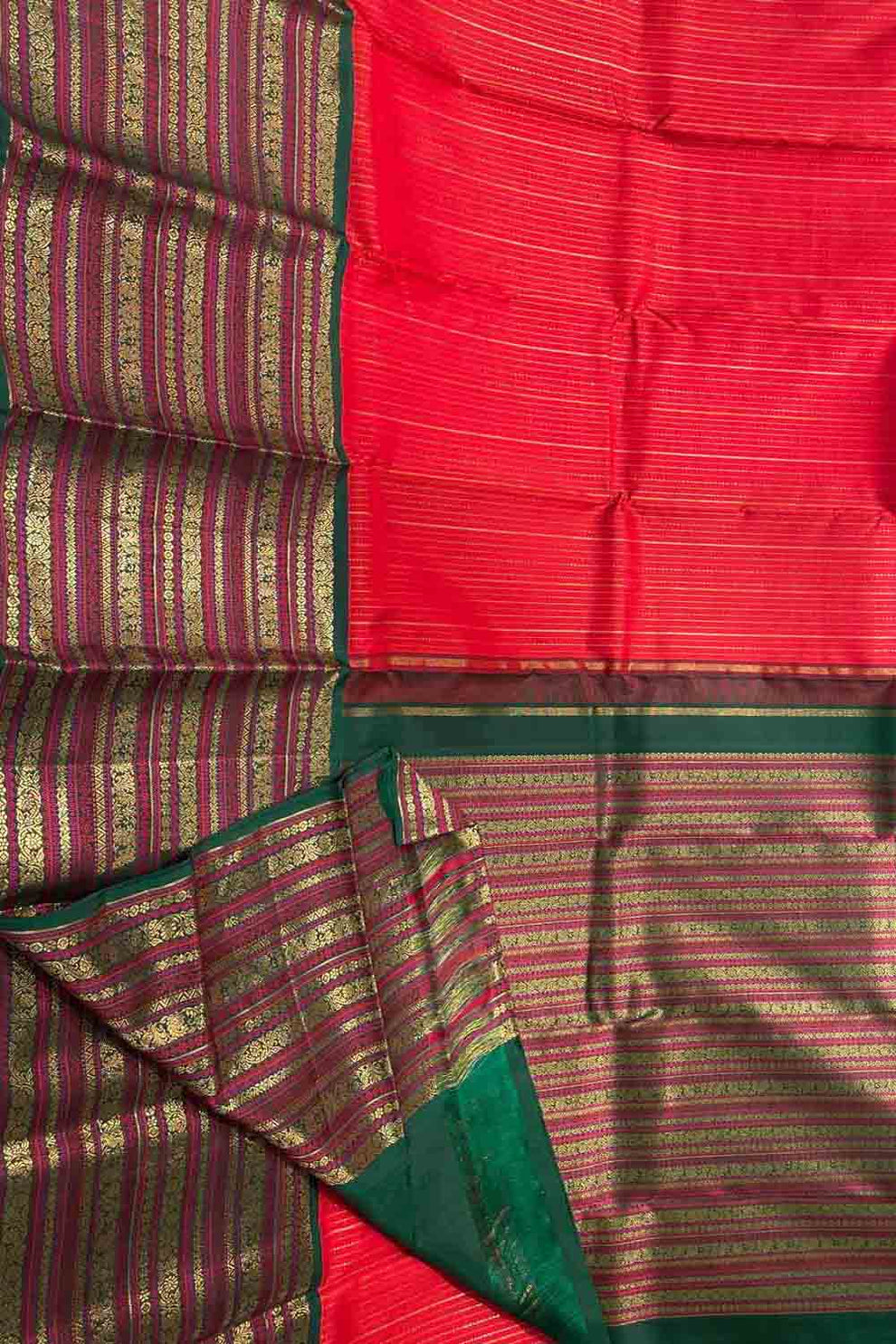 Red Handloom Kanjeevaram Silk Saree