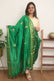 Stunning Green Handloom Banarasi Chiniya Silk Dupatta - Exquisite Boota ...