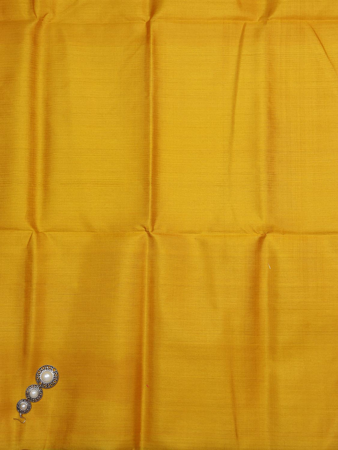 Shop Yellow Plain Pure Silk Fabric (1 Mtr) for Luxurious Creations