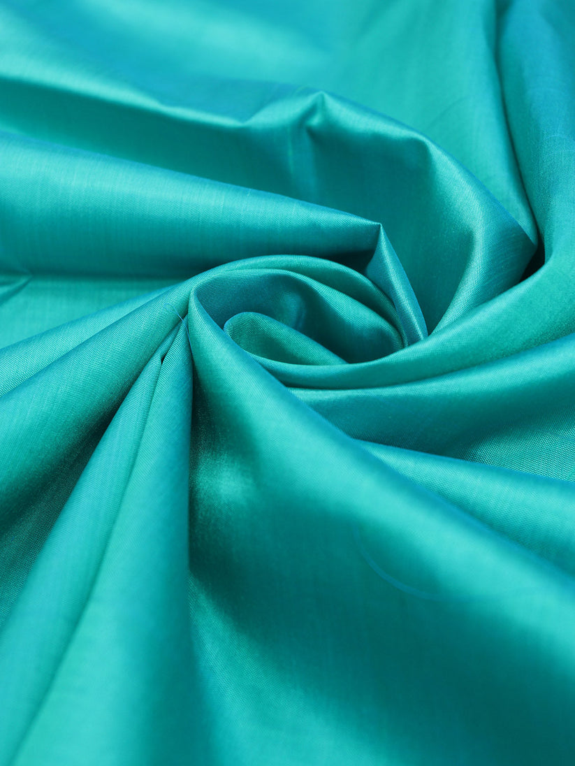 Shop the Finest Blue Plain Pure Silk Fabric (1 Mtr) for Luxurious Creations