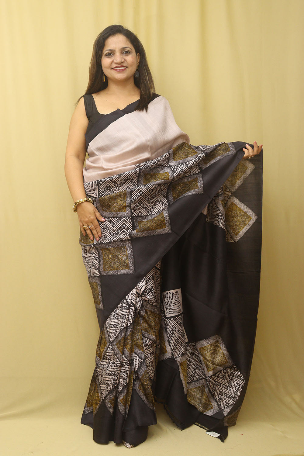Hand Block Print Sarees Online: Buy Bishnupuri Batik Silk Sarees Online
