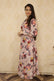 Stunning Multicolor Floral Angrakha Pattern Georgette Dress