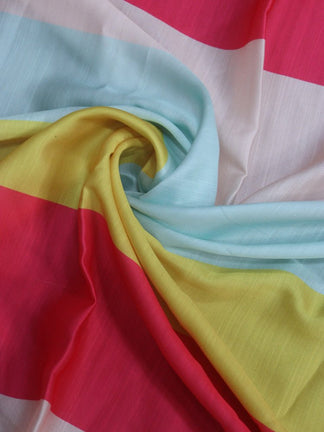 Vibrant Multicolor Satin Silk Fabric (1 Mtr): Perfect for Crafting & Sewing