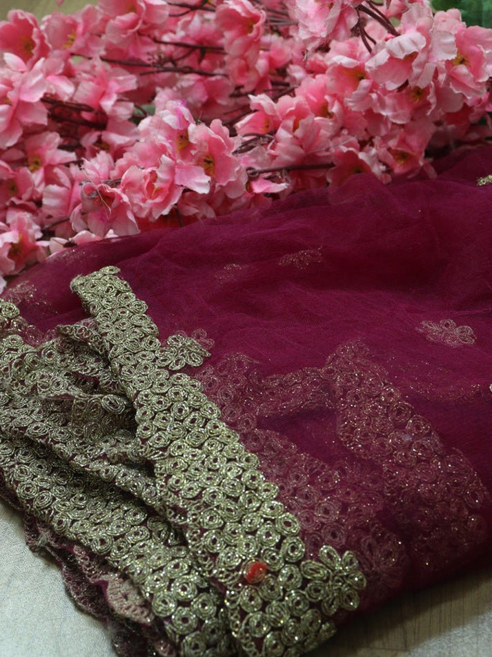 Shop the Latest Pink Trendy Net Fabric (1 Mtr) for Your Fashion Needs